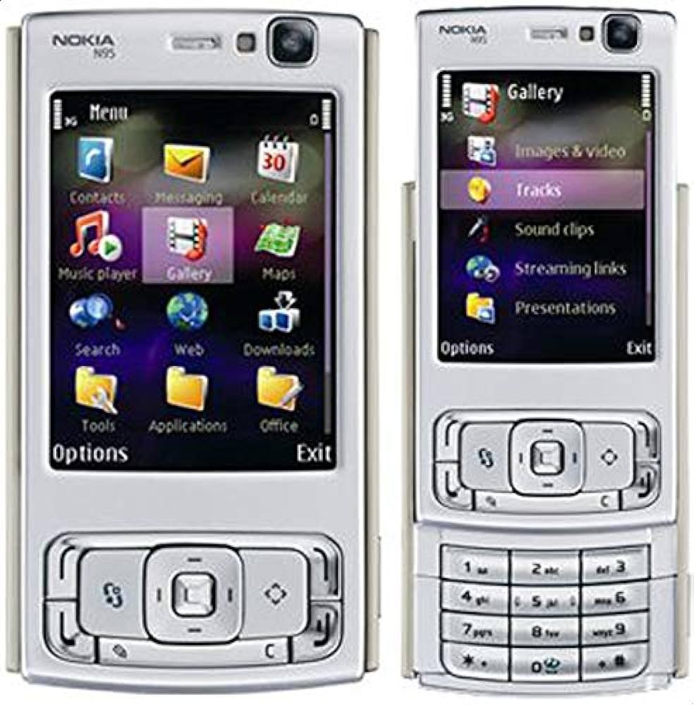 Compre Nokia N95 8GB Preto Prata GSM Wi-Fi 3G GPS 5.0MP MP3 Rádio FM ...